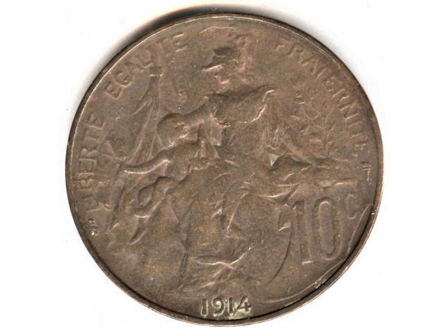 Francuska 10 centimes 1914