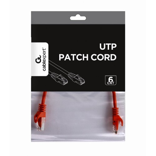 Gembird UTP Cat6 Patch cord, 0.25 m, red | PP6U-0.25M/R