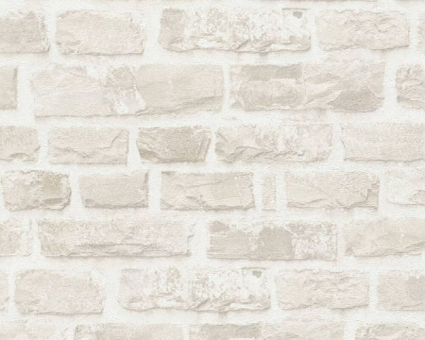 A.S. CRÉATION WALLPAPER «STONE, BEIGE, BROWN» 386373