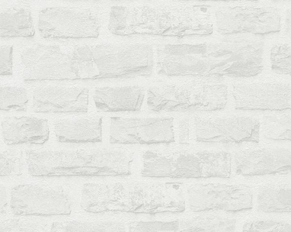 A.S. CRÉATION WALLPAPER «STONE, GREY, WHITE» 386372