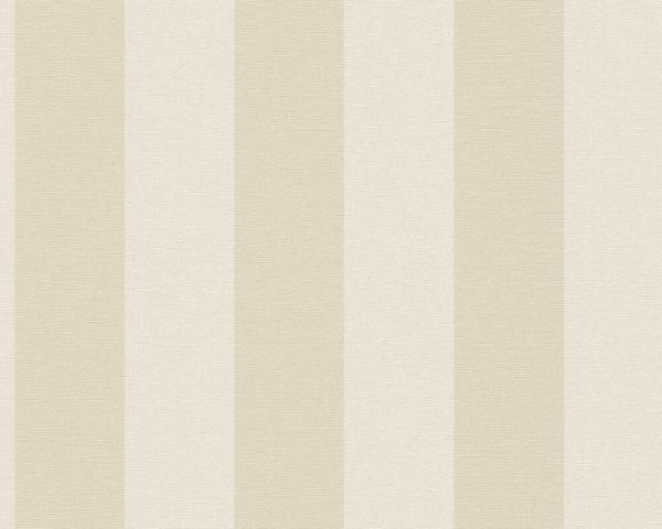 A.S. CRÉATION WALLPAPER «STRIPES, BEIGE, CREAM» 386652
