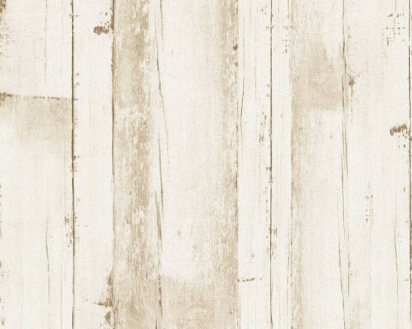 A.S. CRÉATION WALLPAPER «WOOD, COTTAGE, BEIGE, BROWN, CREAM» 385021