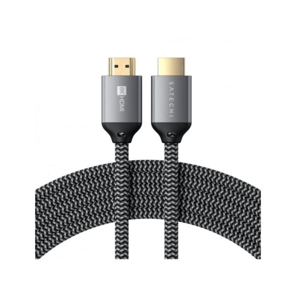 SATECHI Kabl 8K Ultra HD High Speed HDMI Braided, 2m, crna