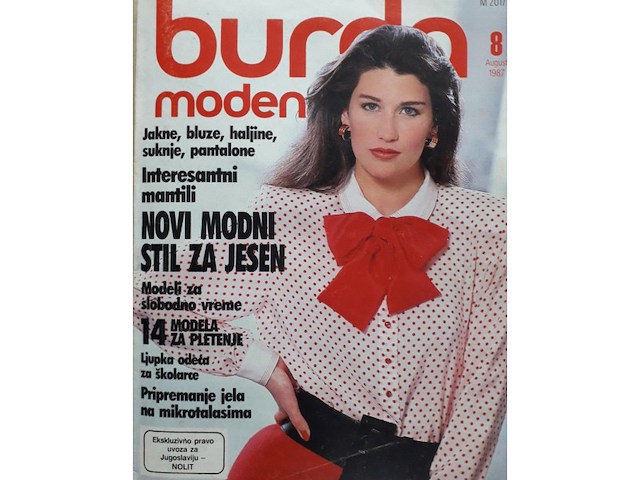 BURDA 8 AVGUST 1987