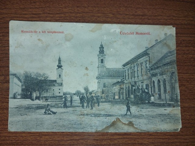 Stara razglednica Kossuth ter – Udvozlet Monorrol