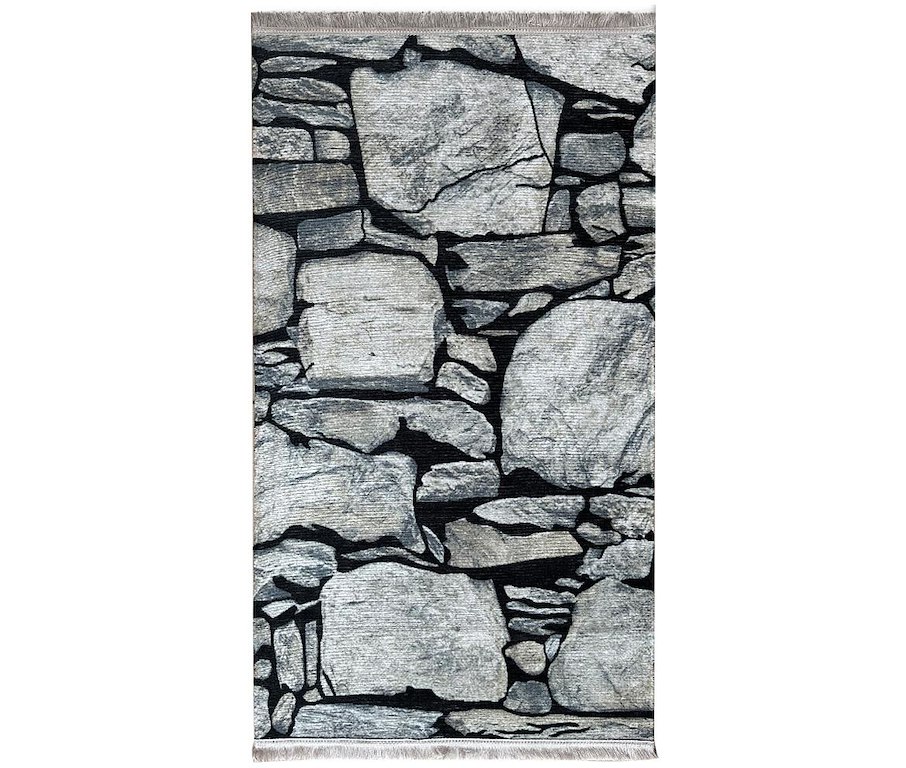 Tepih Print Pera Miso Stone Wall 80 x 150 cm sivi