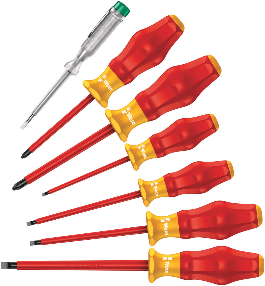 Wera 1160 I / 7 Set sigurnosnih odvijača Kraftform Comfort VDE i glinerica, 7 komada, 05031575001