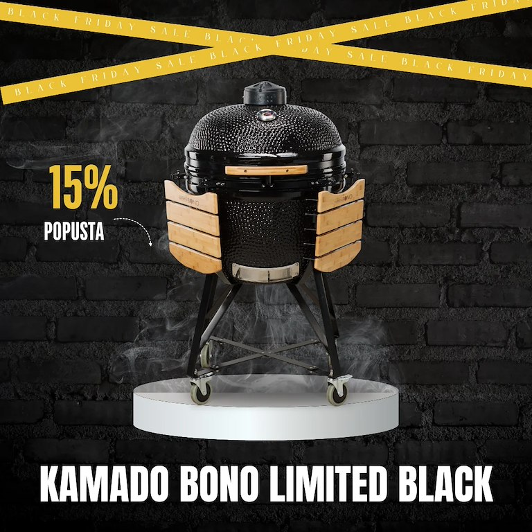 Keramički roštilj Kamado Bono Limited 64cm - Black