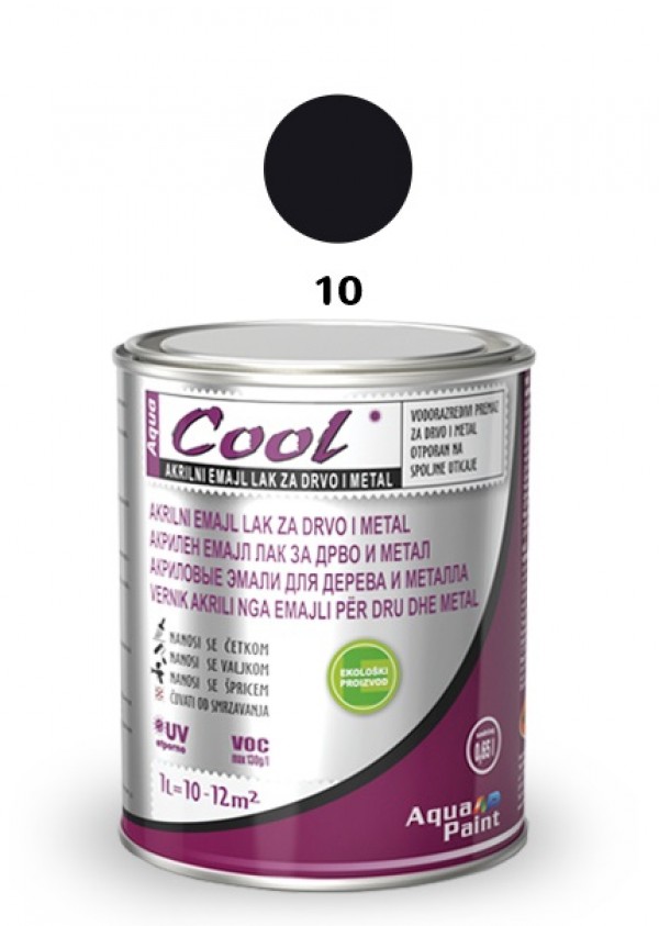 COOL-EMAJL, AKRILNI, 0.65L- 10 CRNI