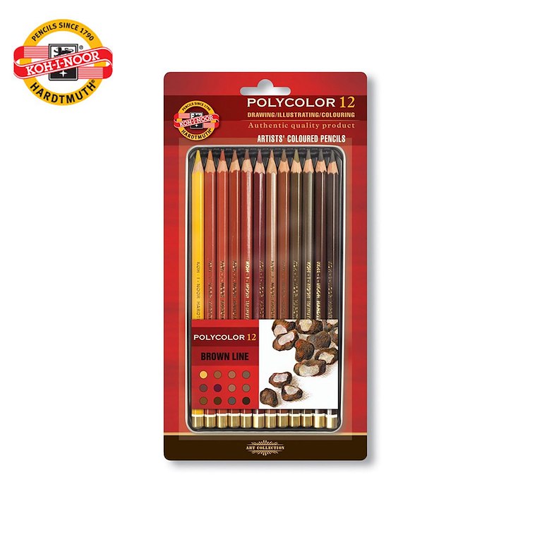 DRVENE BOJE POLYCOLOR 1/12 BROWN LINE 3822012014BL