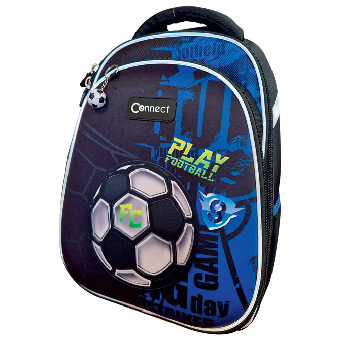 Ranac đački anatomski lagan XT Football Club Black 22.Connect 48042 crno-plavi