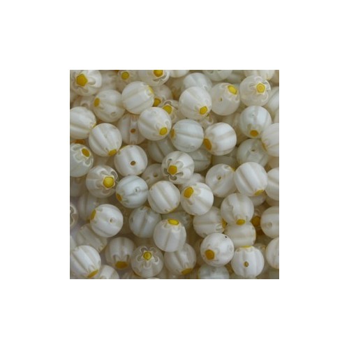 Millefiori Ivory 8 mm