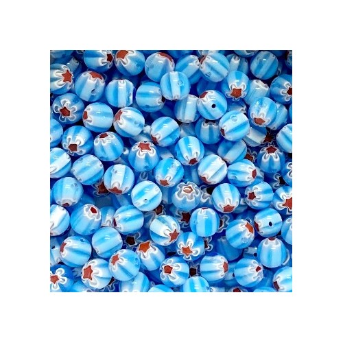 Millefiori Blue 8 Mm