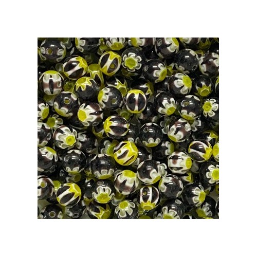 Millefiori Black 8 mm