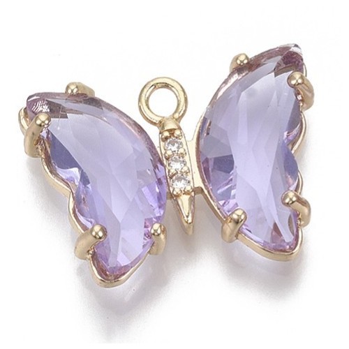 Cubic Zirkonia Leptir Light Lilac