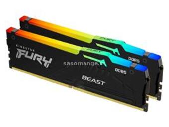 DIMM DDR5 64GB (2x32GB kit) 5600MT/s KF556C40BBAK2-64 Fury Beast RGB black XMP