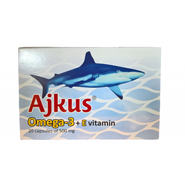 AJKUS OMEGA 3 + VITAMIN E, 20 KAPSULA