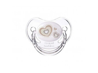 CANPOL&nbsp;BABY orthodontic silikonska varalica 6-18M 22/566_bei "Newborn baby" 1kom - HEARTS