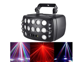 Led Disco Laser RGB DJ Strobe Light DMX512 4u1