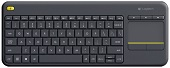 Wireless Touch Keyboard K400 Plus, US, Built-in Touchpad, 2.4GHz, Unifying receiver, Volume Control,