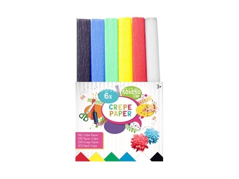 Krep papir u boji 50 x 250 cm - set 6 komada (krep papir)