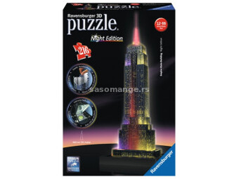 RAVENSBURGER 3D puzzle (slagalice) - Empire State Building nocno izdanje RA12566