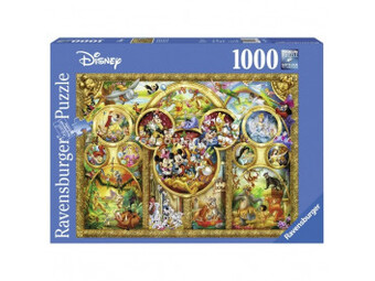 RAVENSBURGER puzzle (slagalice)- diznijevi likovi u zlatu 1000 RA15266