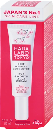 HADA LABO TOKYO
DEEP WRINKLE CORRECTOR - krema protiv bora za predeo za oko očiju i usana,, 15 ml