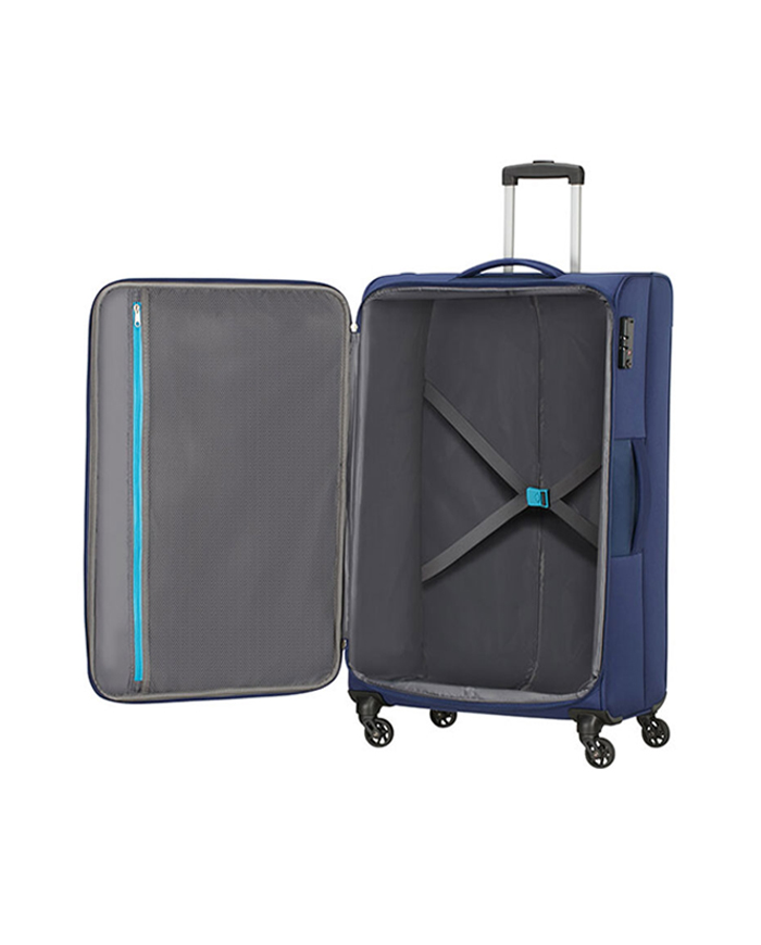 KOFER HOLIDAY HEAT WAVE-SPINNER 80/30 TSA COMBAT BLUE TROLLEY American Tourister