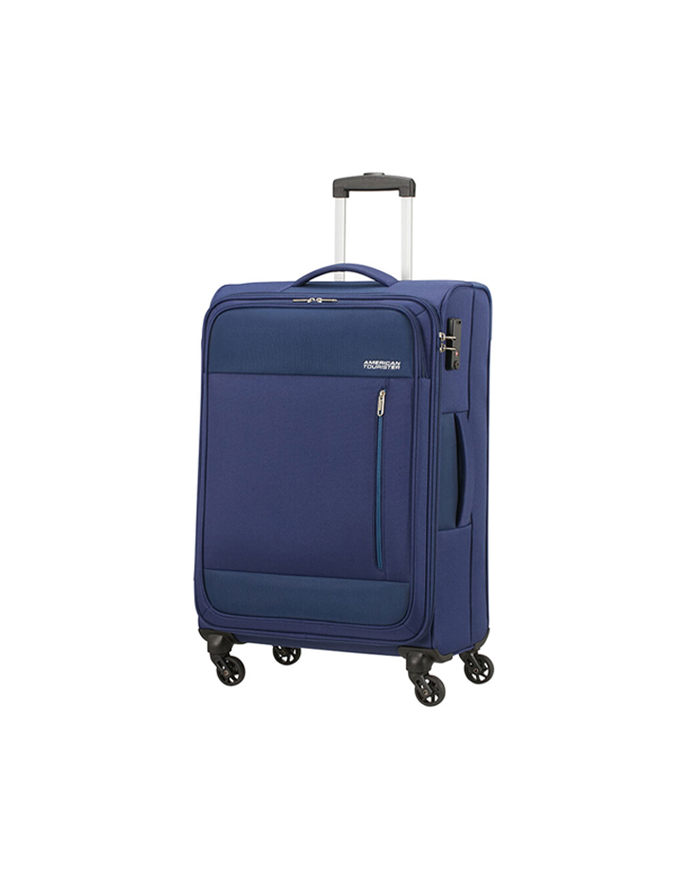 KOFER HEAT WAVE-SPINNER 68/25 TSA COMBAT BLUE TROLLEY American Tourister