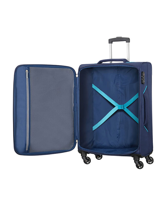 KOFER HOLIDAY HEAT-SPINNER 67/24 NAVY BLUE TROLLEY American Tourister