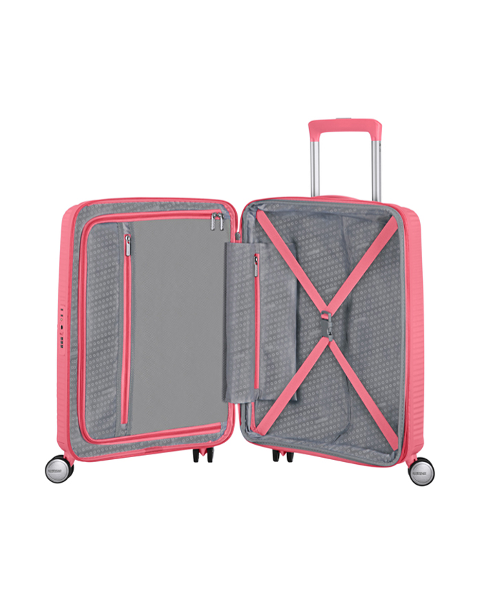 KOFER SOUNDBOX-SPINNER 55/20 CORAL RED TROLLEY American Tourister