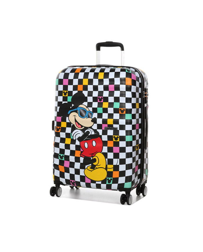 KOFER MICKEY CHECK LARGE PEPITO BLACK TROLLEY American Tourister