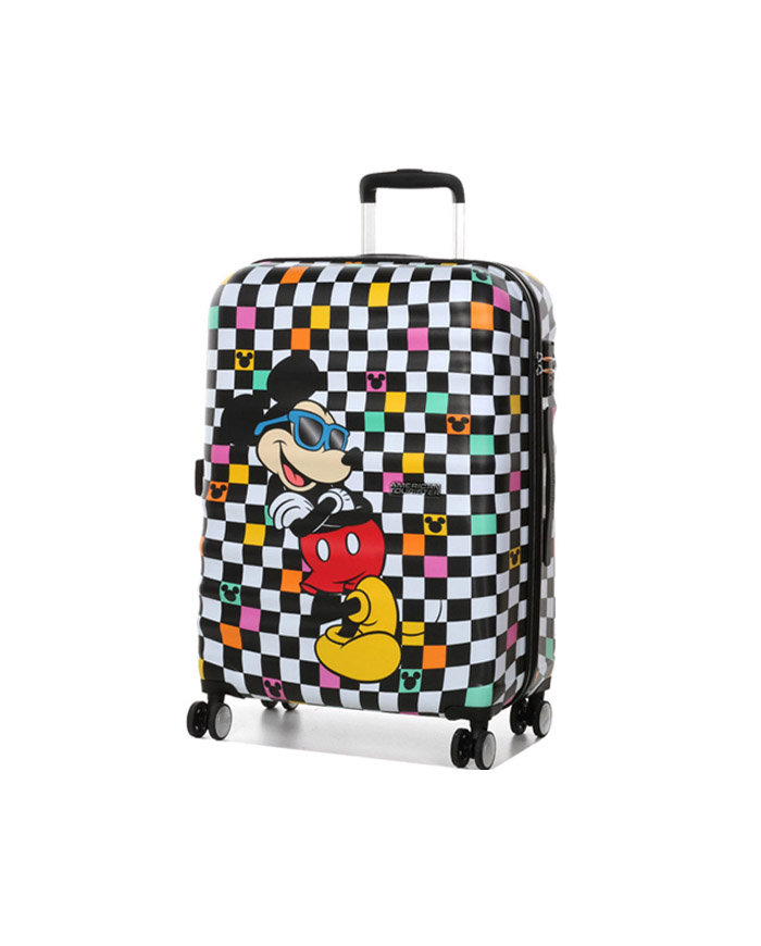 KOFER MICKEY CHECK MEDIUM PEPITO BLACK TROLLEY American Tourister