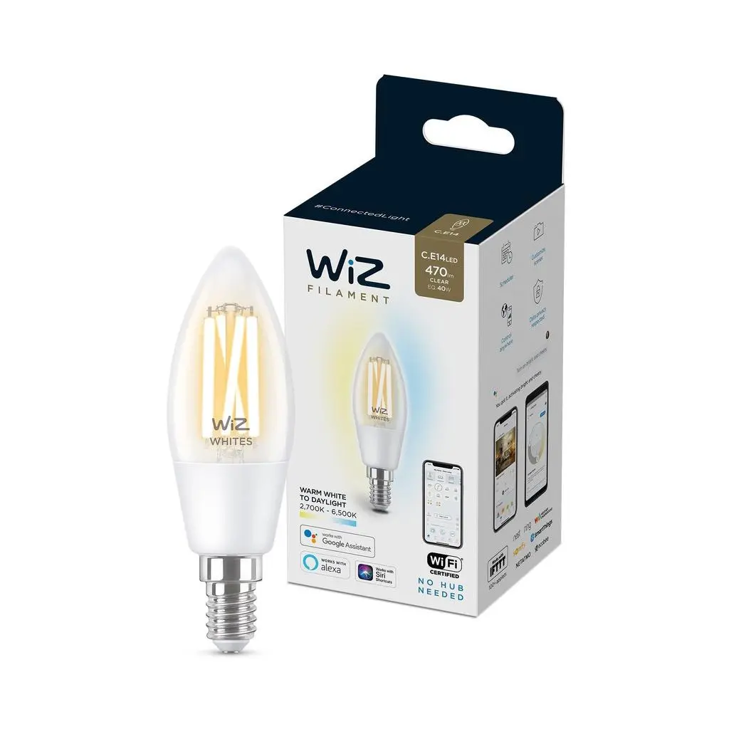 WIZ Wi-fi sijalica 5W (40W) C35 E14 927-65 CL TW 1PF/6