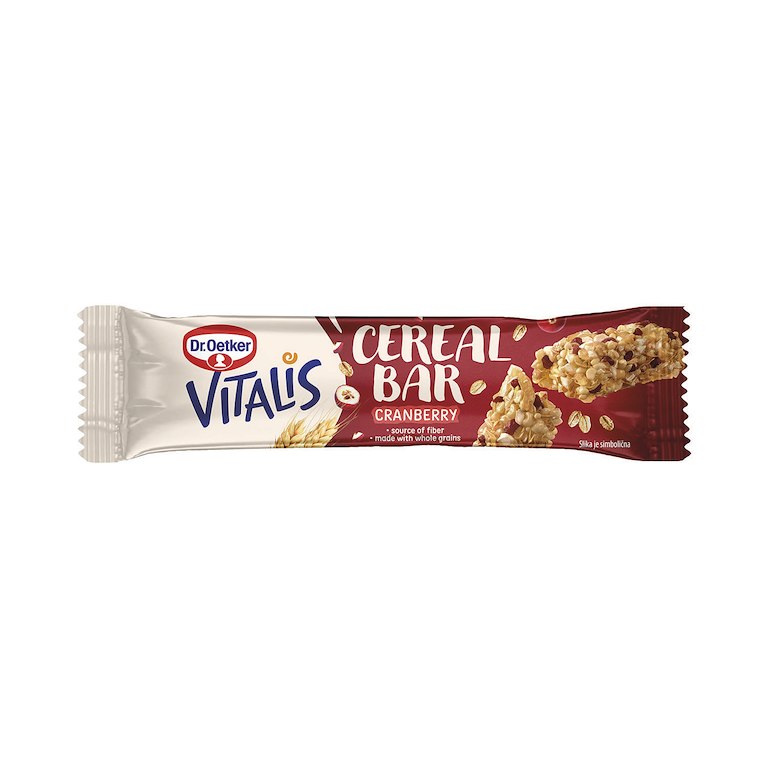 Vitalis bar cereal brusnica 35g vitalis
