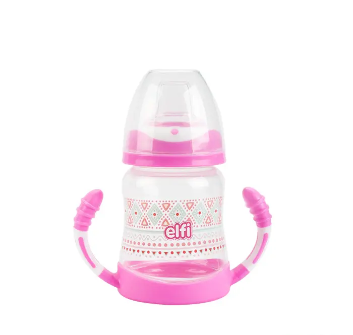 ELFI Šolja sa silikonskim piskom Trendy Baby 275 ml roze