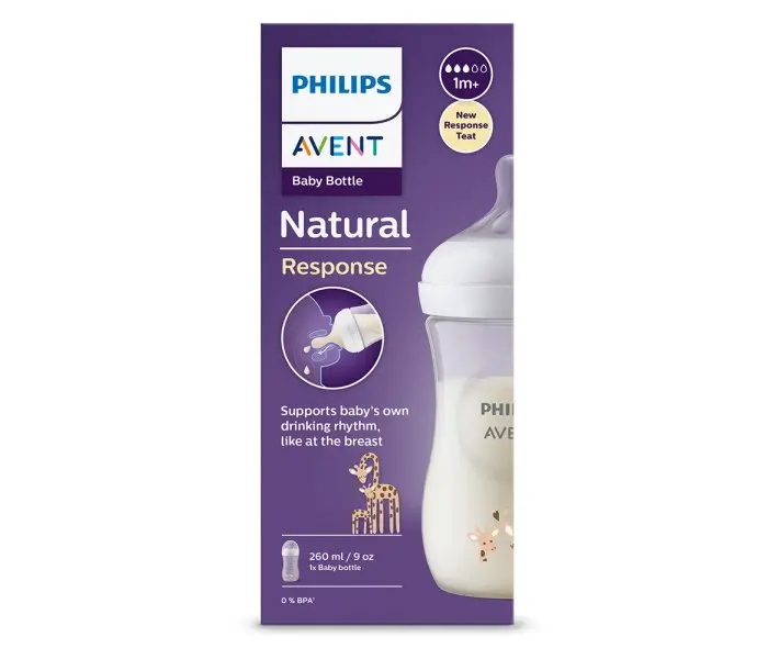 AVENT boca natural response žirafa 260ml 903/66