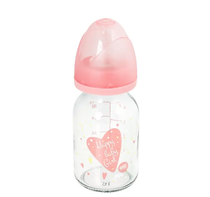 ELFI Staklena flašica SWEET BABY 120 ml roze