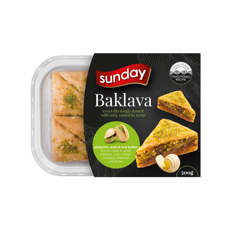 Baklava pistaći i puter 500g domenica