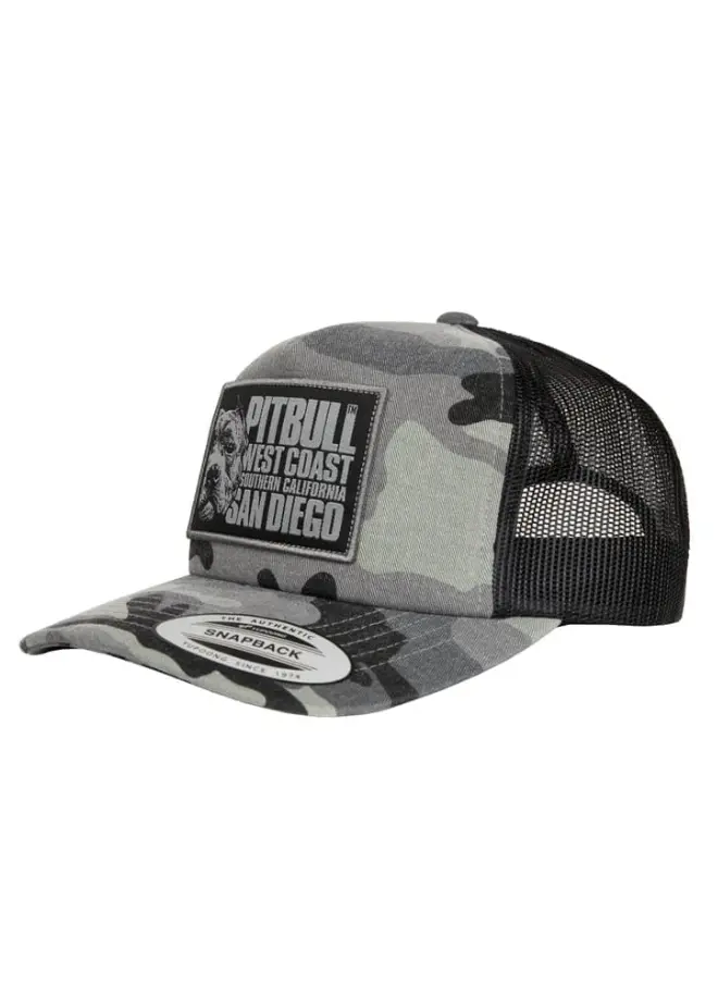 PITBULL WEST COAST Kačket Mesh Snapback Blood Dog sivi