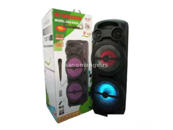 Bluetooth blutut zvucnik 2x8" ZQS 8208 Karaoke/USB/AUX/FM/SD