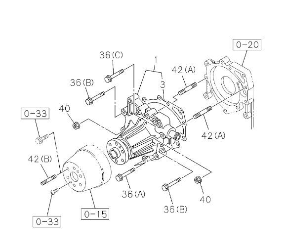 Hitachi 5873111091 pumpa za hlađenje motora za Hitachi ZX190LC-6, ZX200-6, ZX210-6, ZX250LC-6 bagera