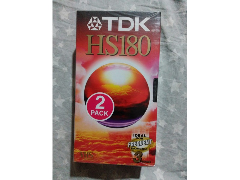 TDK HS 180, x 2 VHS kasete, novo