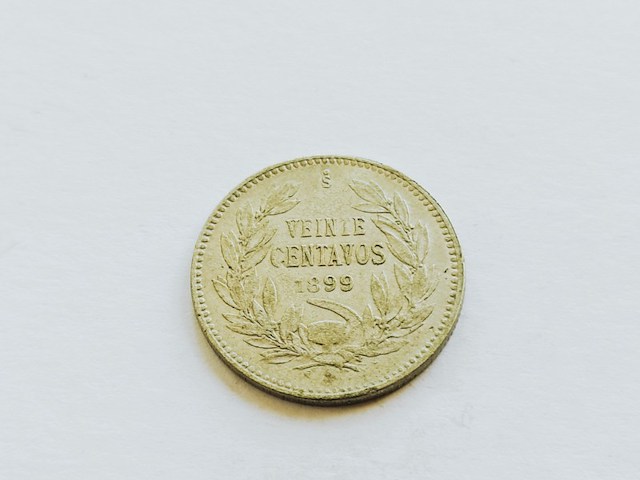 Čile 20 centavos 1899 - srebro