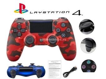 Džojstik za ps4 maskirni crveni double motor vibration 4