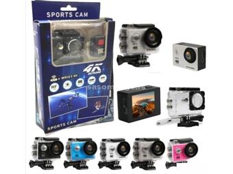 Sportska vodootporna kamera 4K sa daljinskim siva