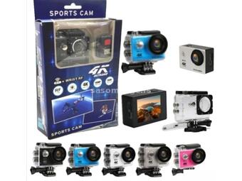 Sportska vodootporna kamera 4K sa daljinskim plava