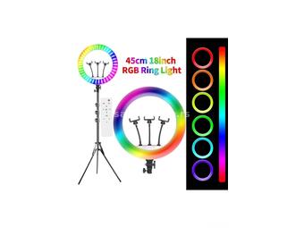 Profi RGB Led ring svetlo za slikanje i šminkanje 18inc