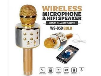 Bluetooth bežične mikrofon zlatni 858-Bezicni Mikrofon 858